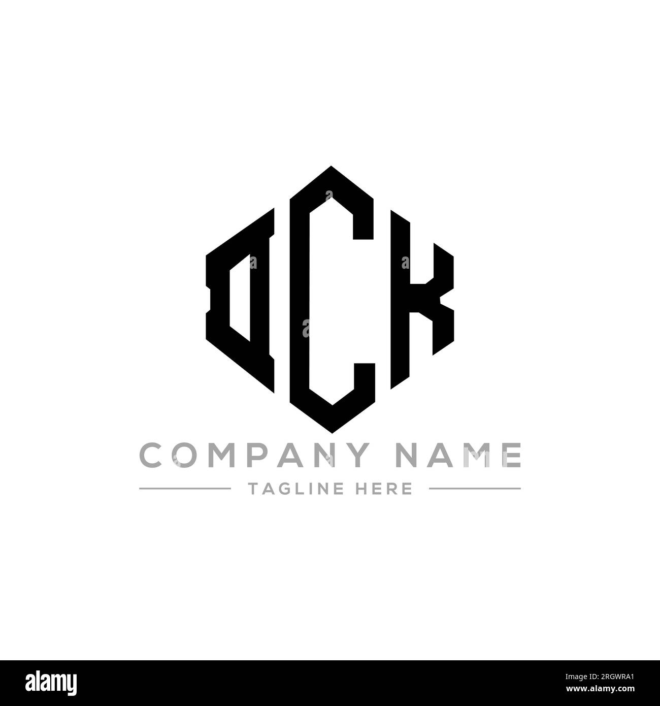 DCK letter logo design with polygon shape. DCK polygon and cube shape logo design. DCK hexagon ...