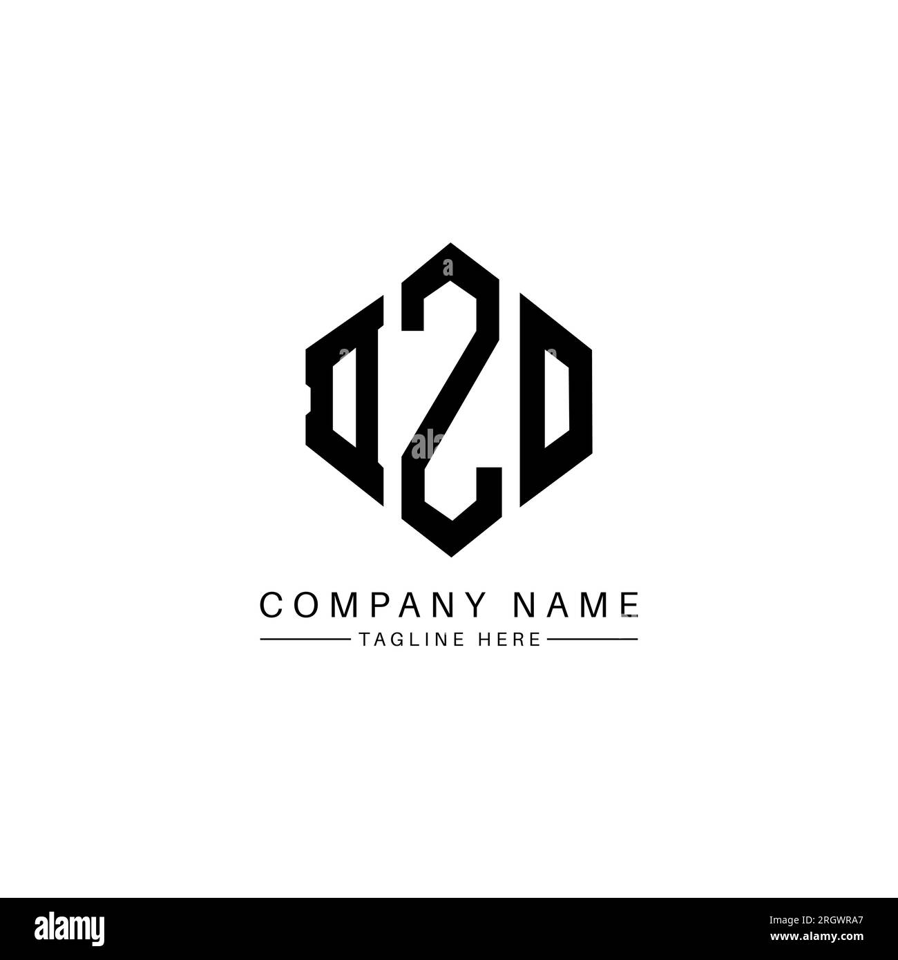 DZO letter logo design with polygon shape. DZO polygon and cube shape ...