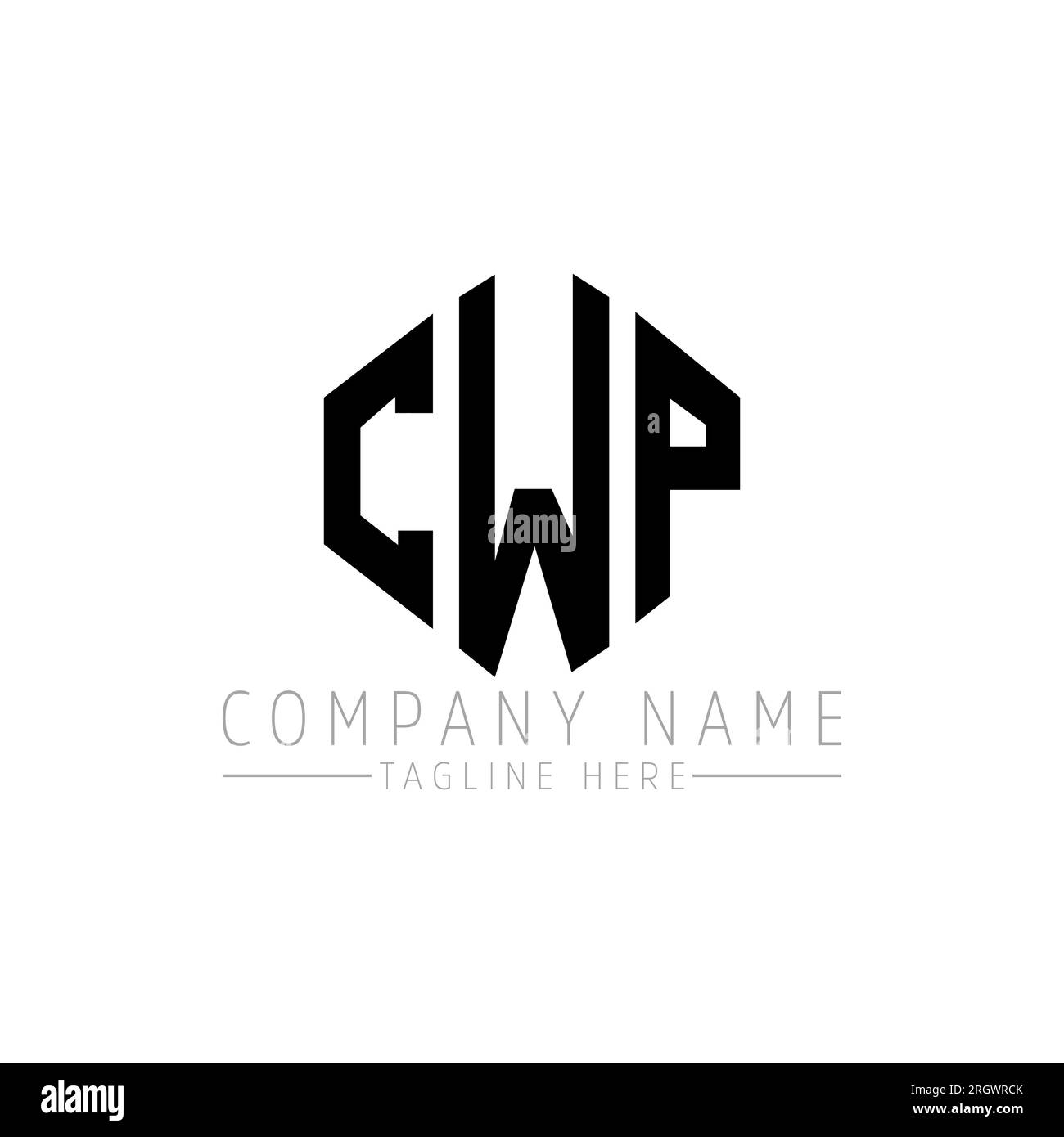CWP letter logo design with polygon shape. CWP polygon and cube shape logo design. CWP hexagon ...