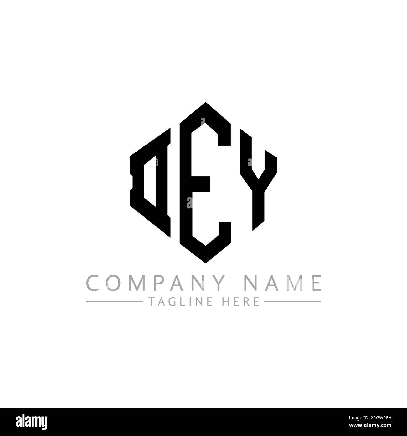 DEY letter logo design with polygon shape. DEY polygon and cube shape ...