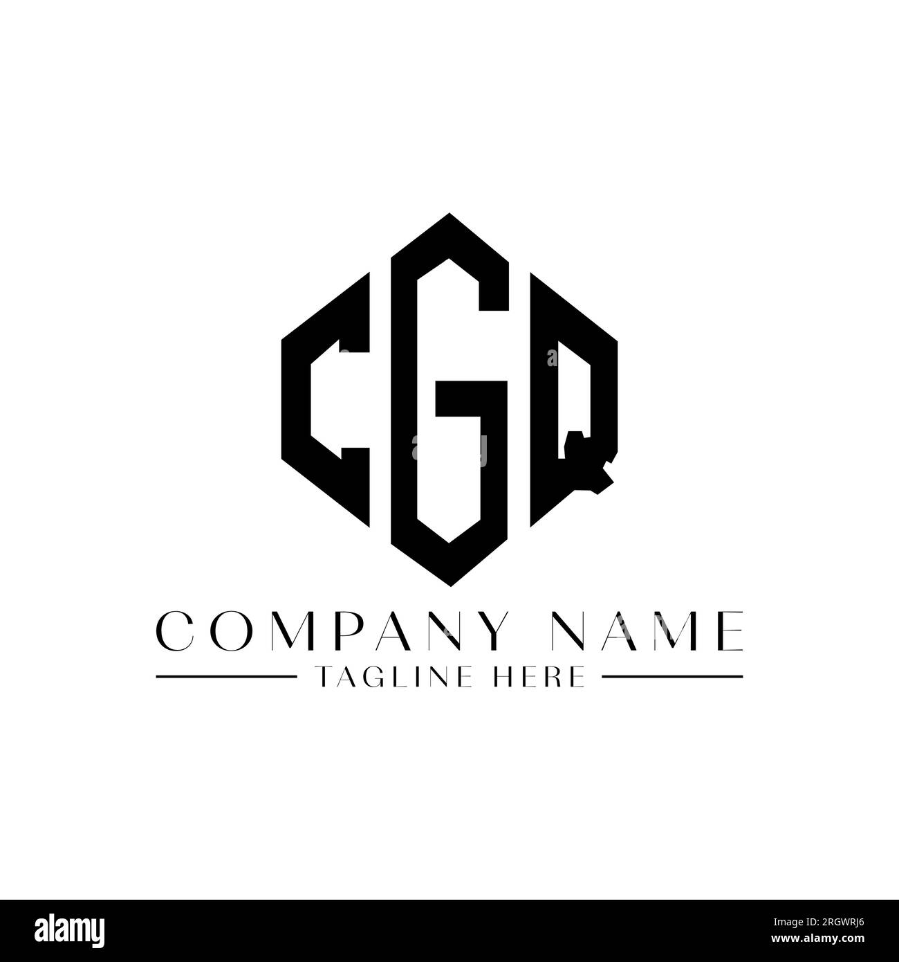 CGQ letter logo design with polygon shape. CGQ polygon and cube shape ...