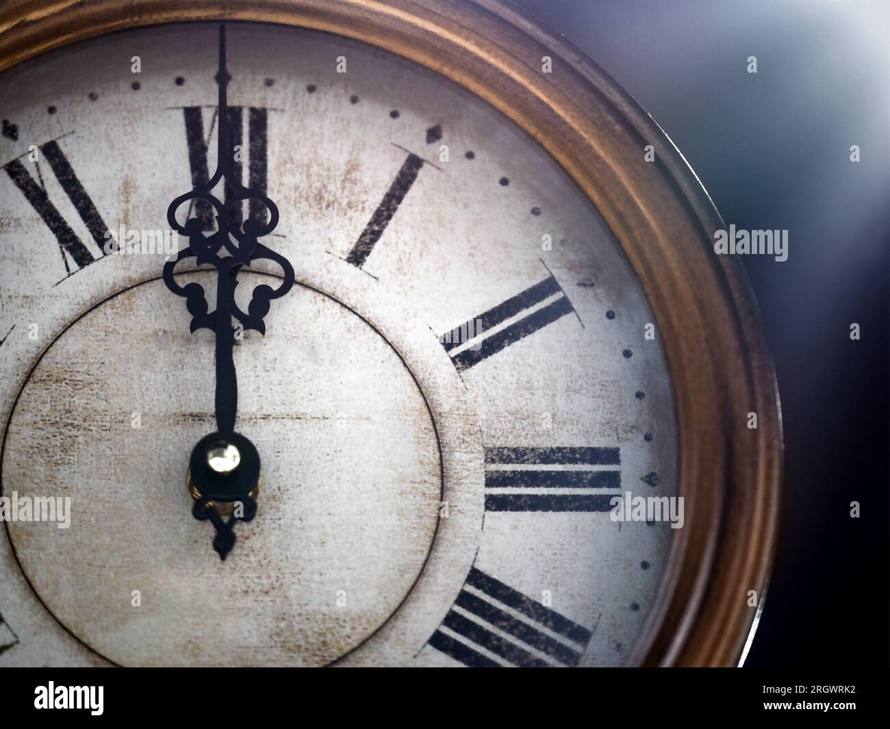 Vintage clock close up, concept of time, holiday Stock Photo - Alamy