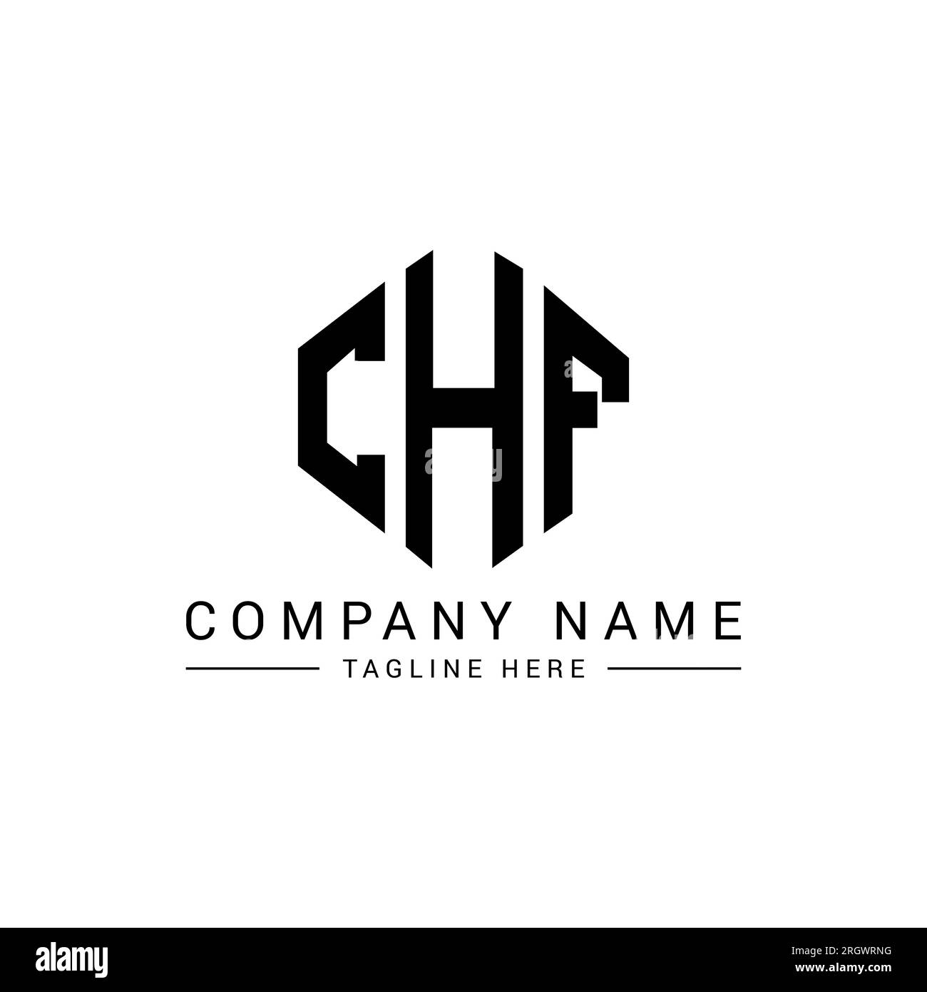 CHF letter logo design with polygon shape. CHF polygon and cube shape ...