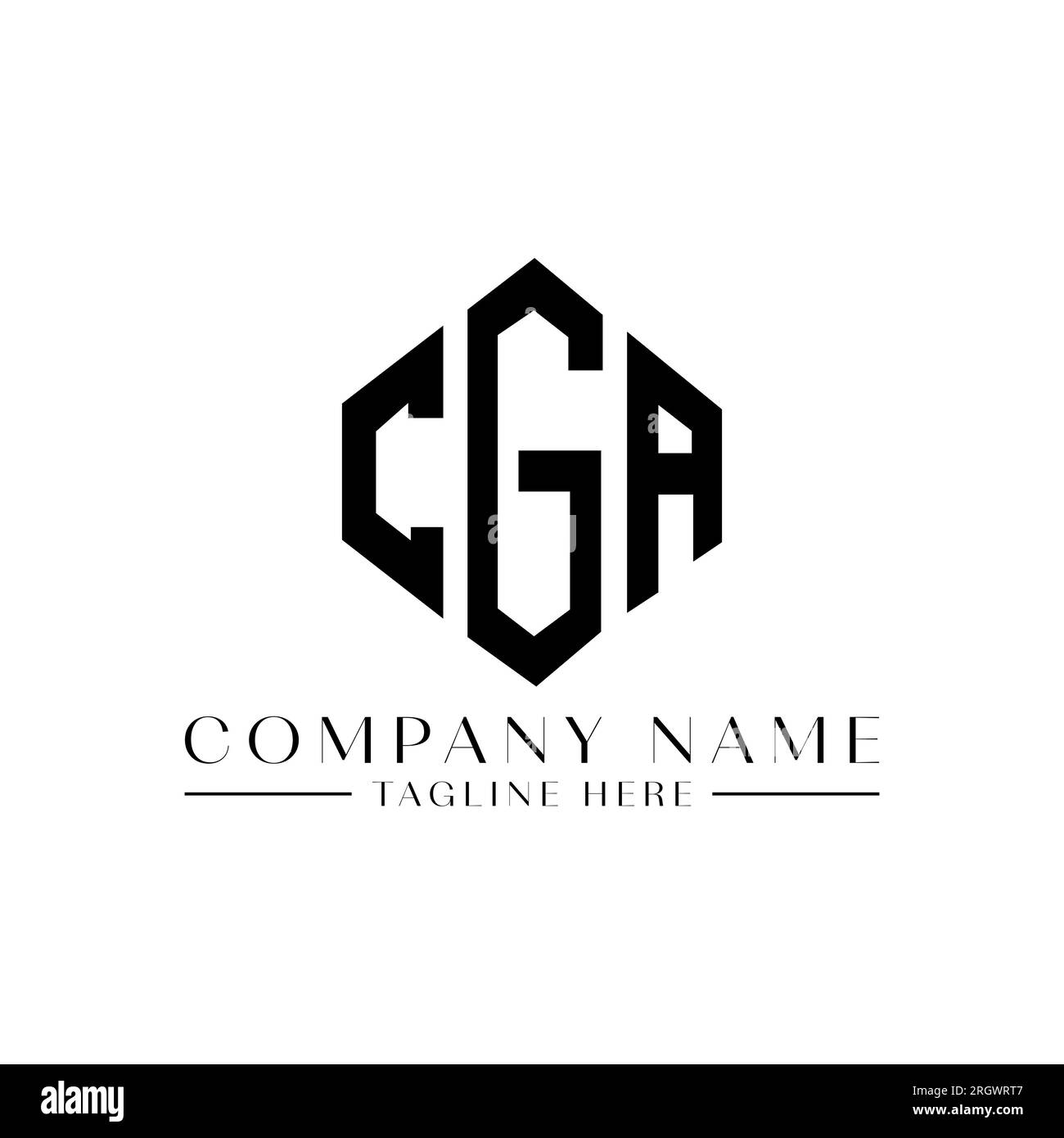 CGA letter logo design with polygon shape. CGA polygon and cube shape logo design. CGA hexagon ...