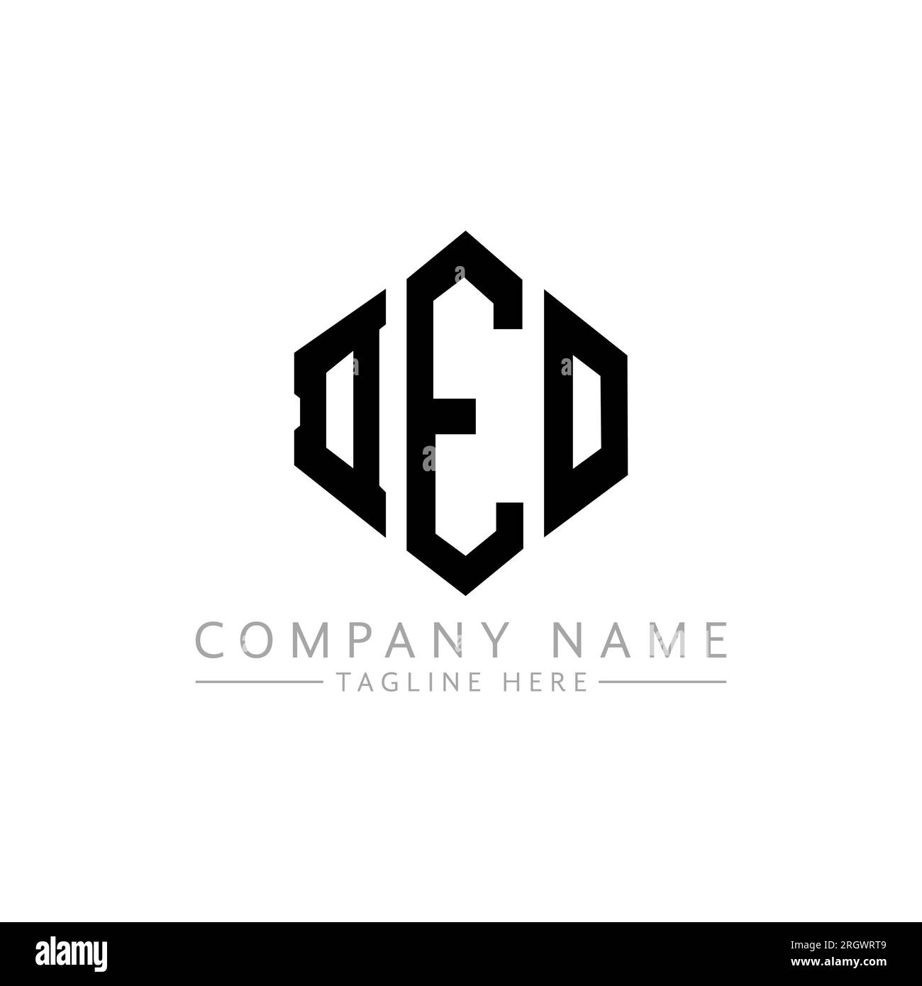 DEO letter logo design with polygon shape. DEO polygon and cube shape ...