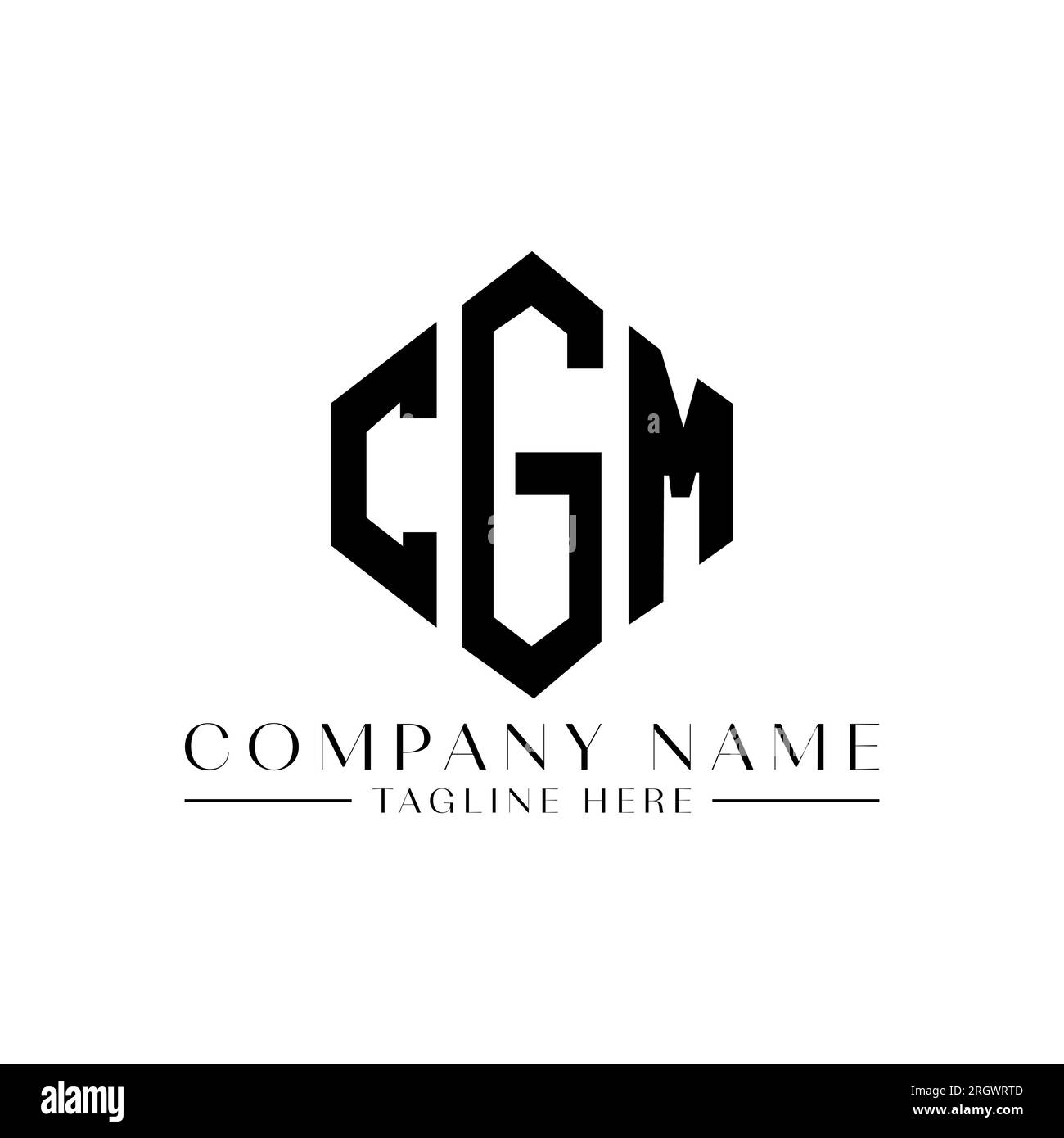 CGM letter logo design with polygon shape. CGM polygon and cube shape ...