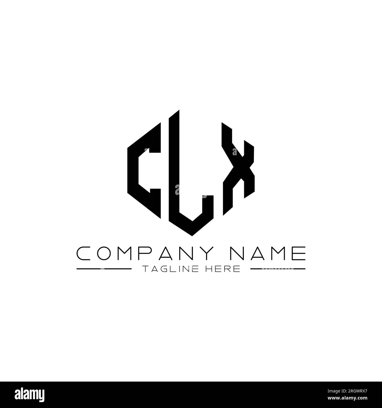 CLX letter logo design with polygon shape. CLX polygon and cube shape ...