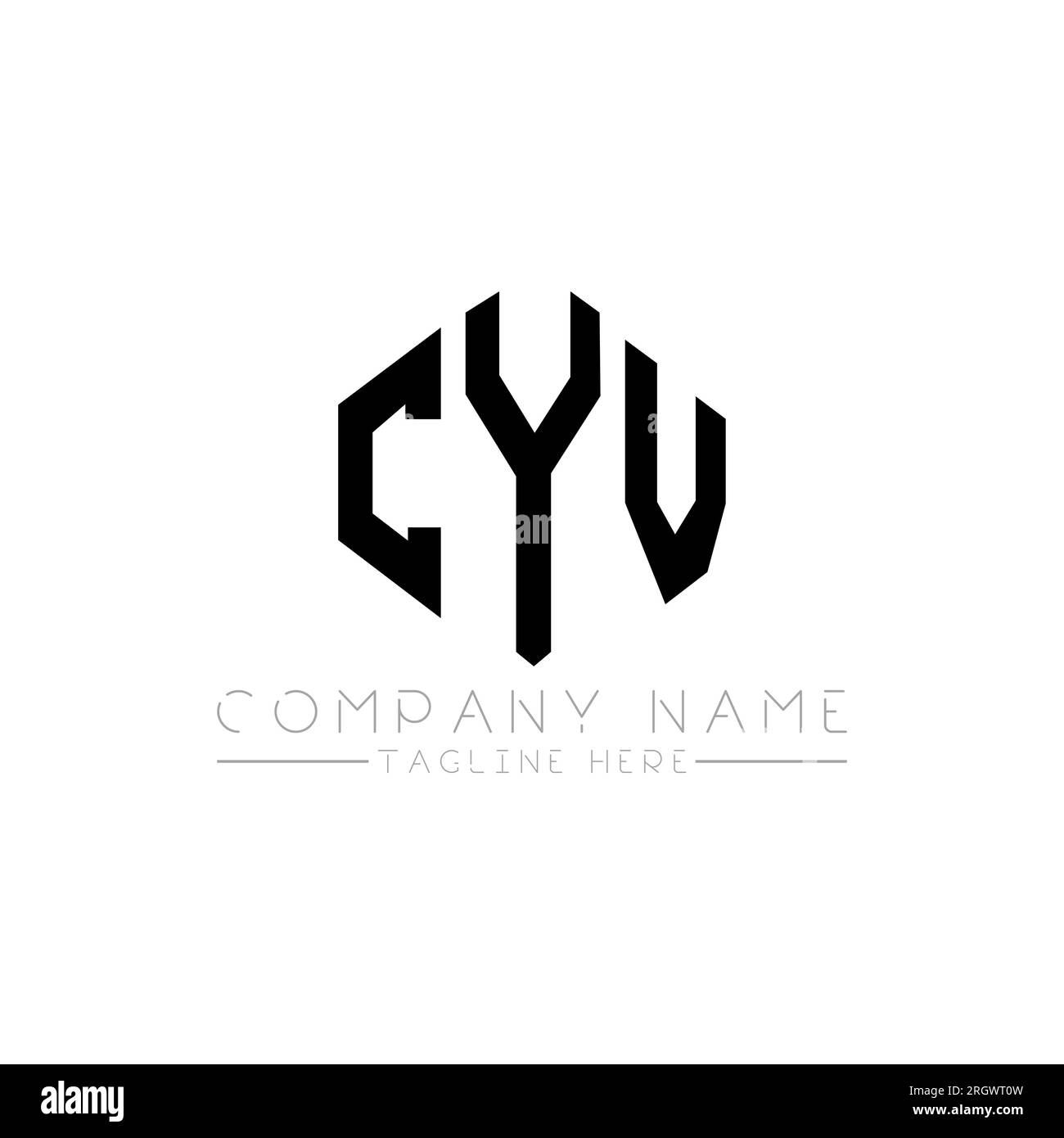 CYV letter logo design with polygon shape. CYV polygon and cube shape ...