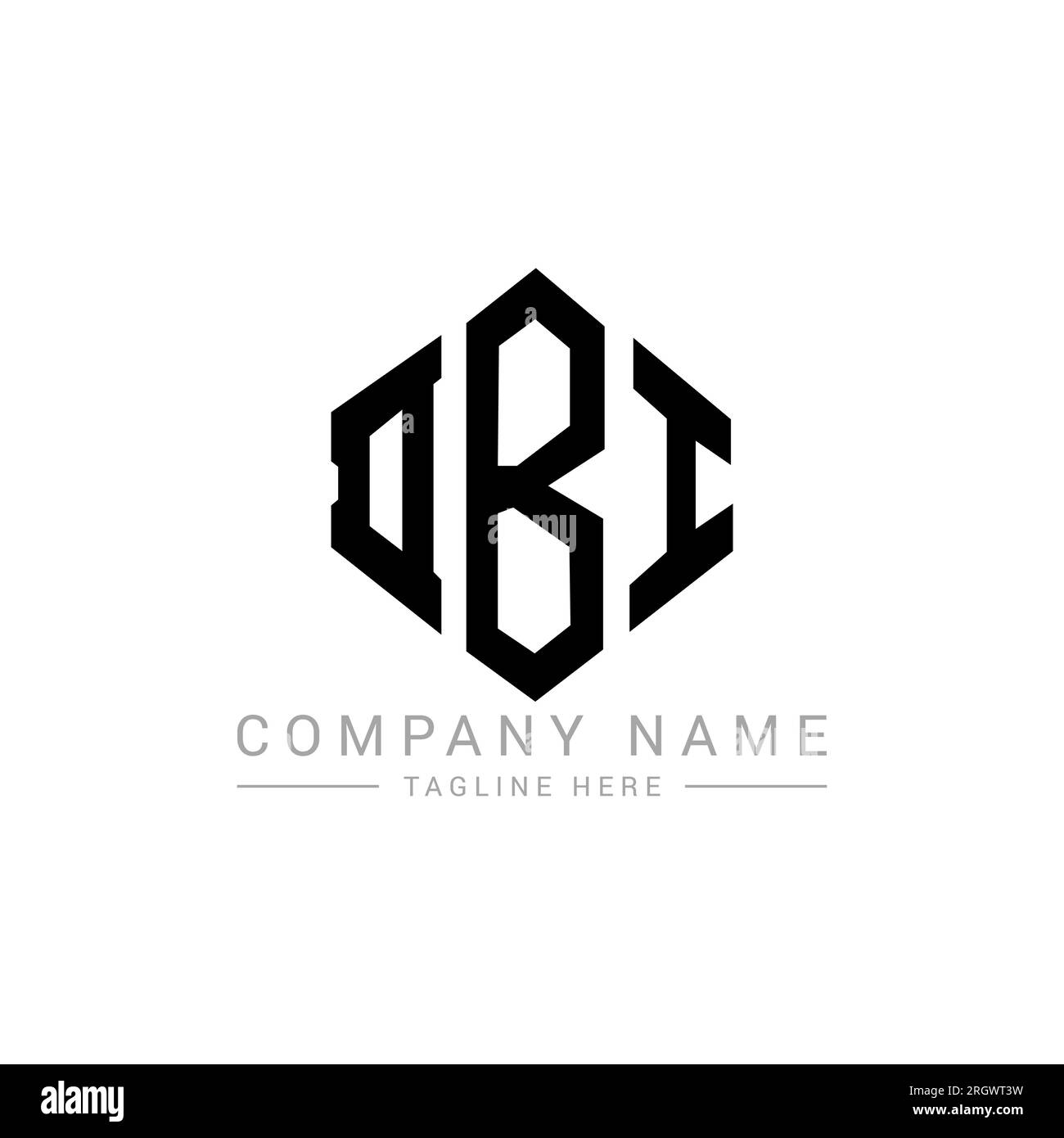 DBI letter logo design with polygon shape. DBI polygon and cube shape ...