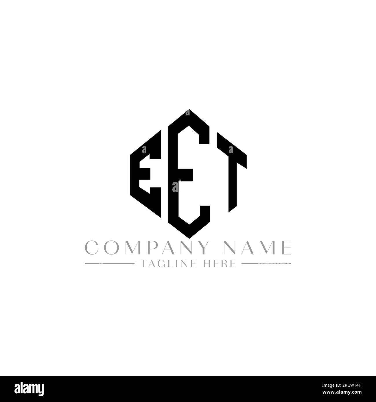 EET letter logo design with polygon shape. EET polygon and cube shape ...