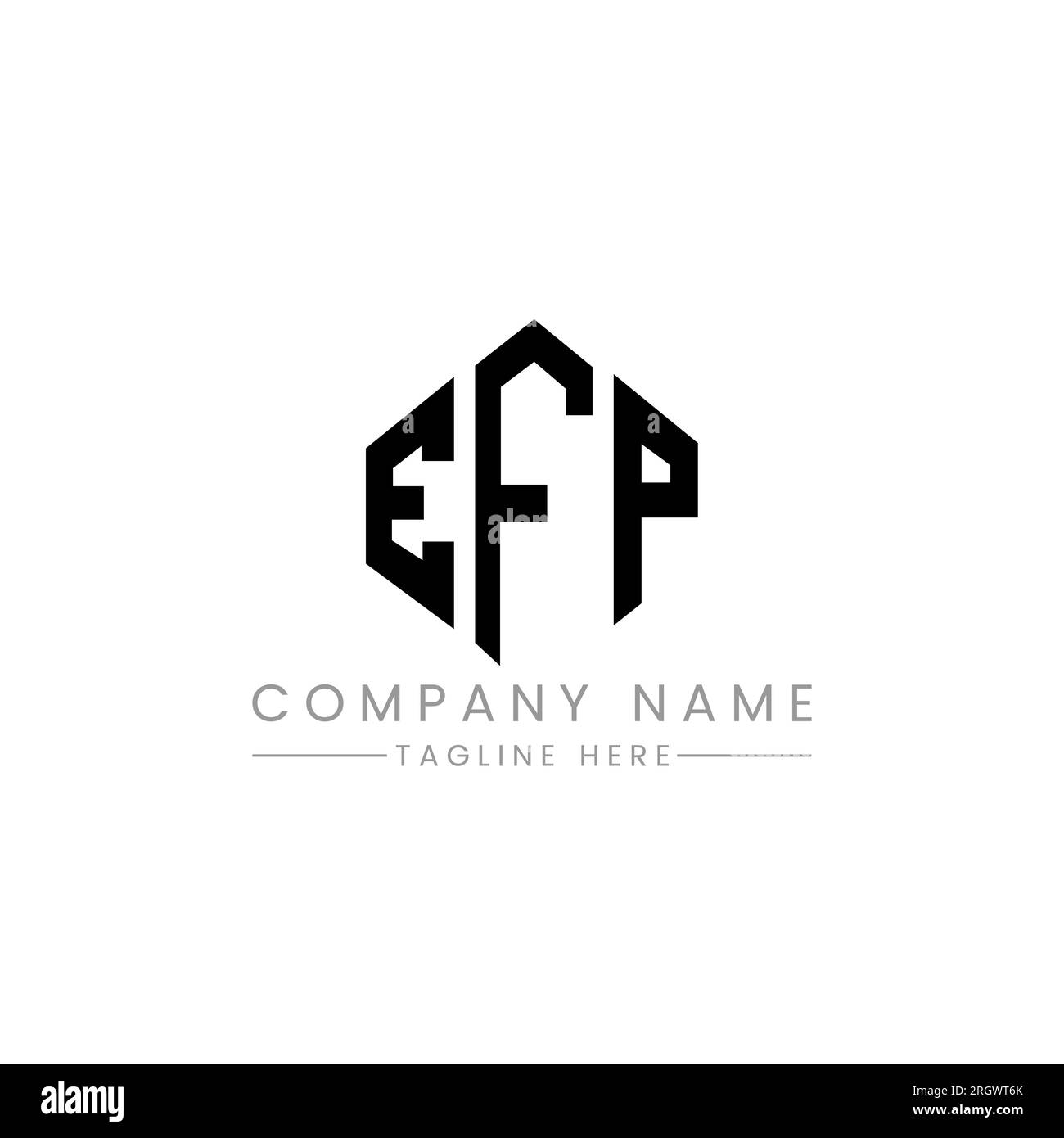 EFP letter logo design with polygon shape. EFP polygon and cube shape ...