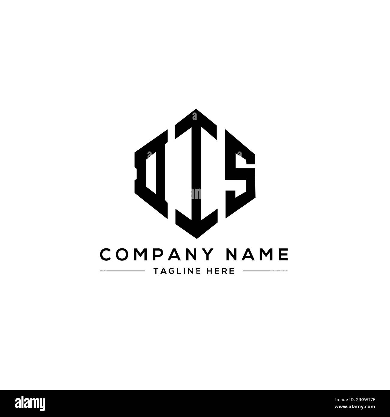 DIS letter logo design with polygon shape. DIS polygon and cube shape ...