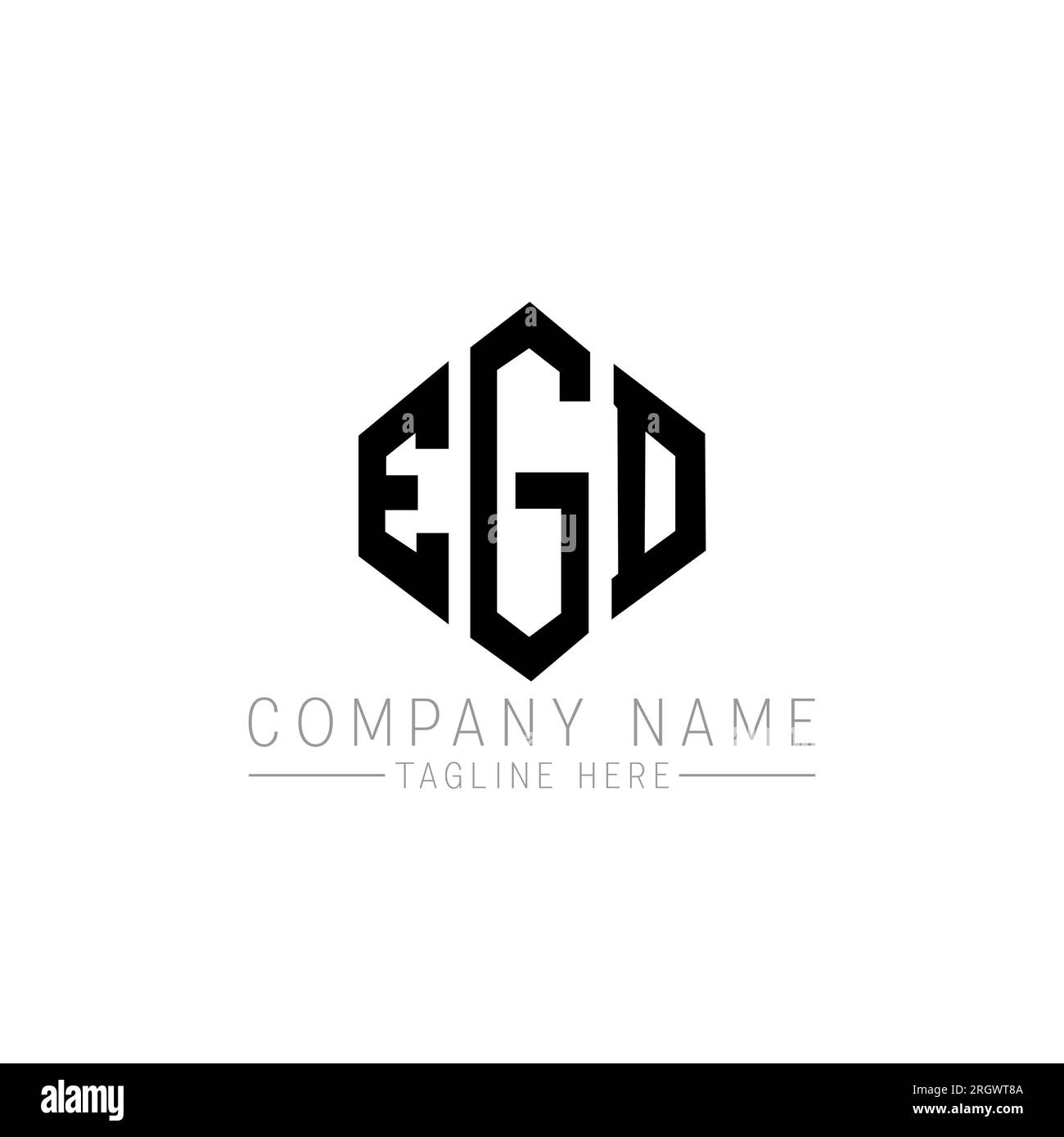 EGD letter logo design with polygon shape. EGD polygon and cube shape ...
