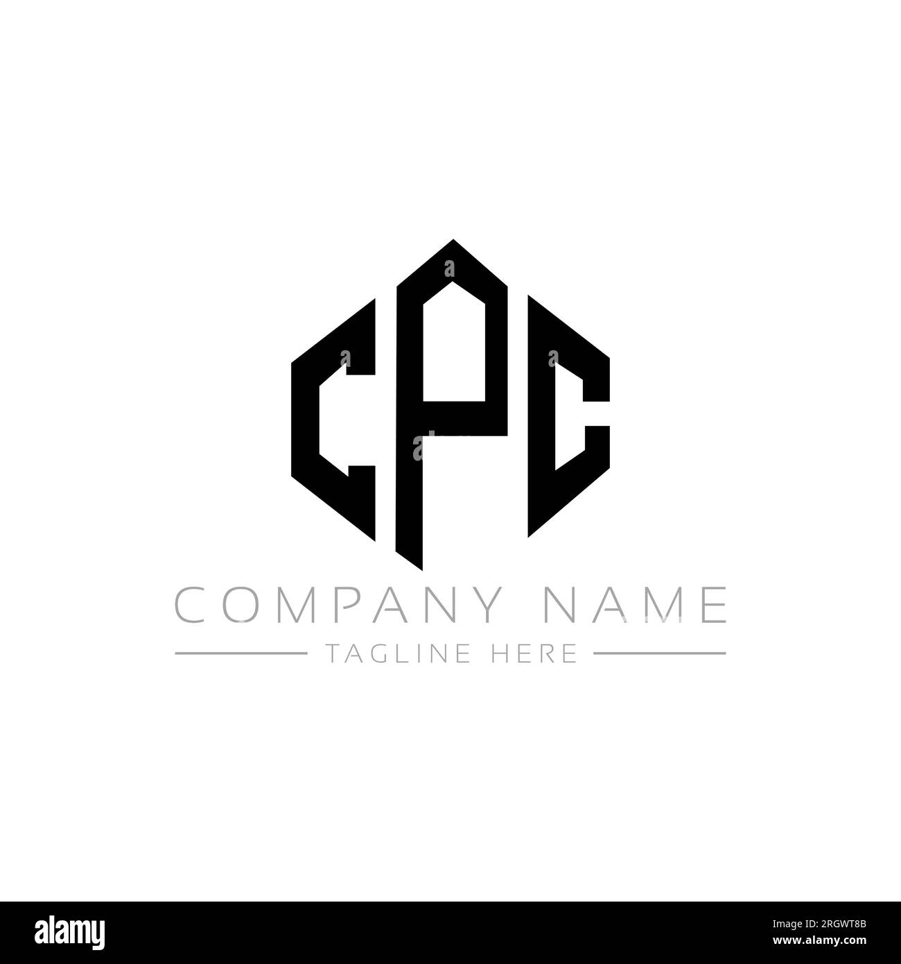 CPC letter logo design with polygon shape. CPC polygon and cube shape ...
