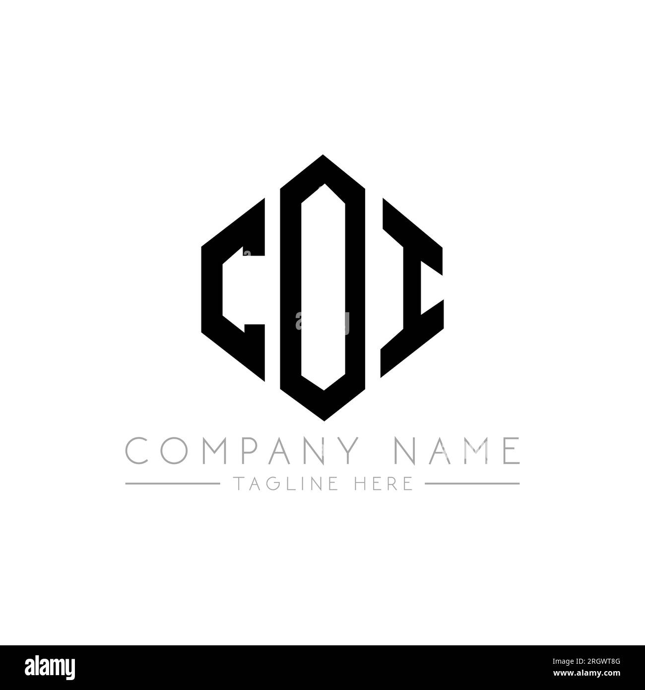 COI letter logo design with polygon shape. COI polygon and cube shape ...