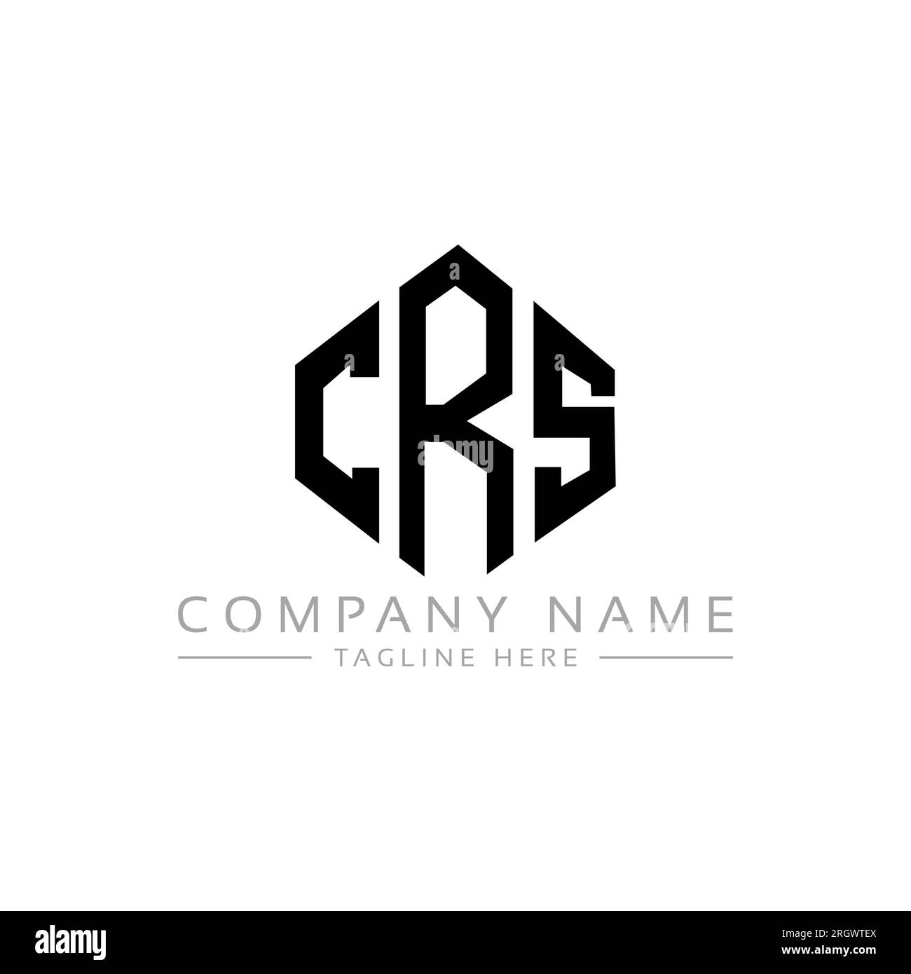 CRS letter logo design with polygon shape. CRS polygon and cube shape ...