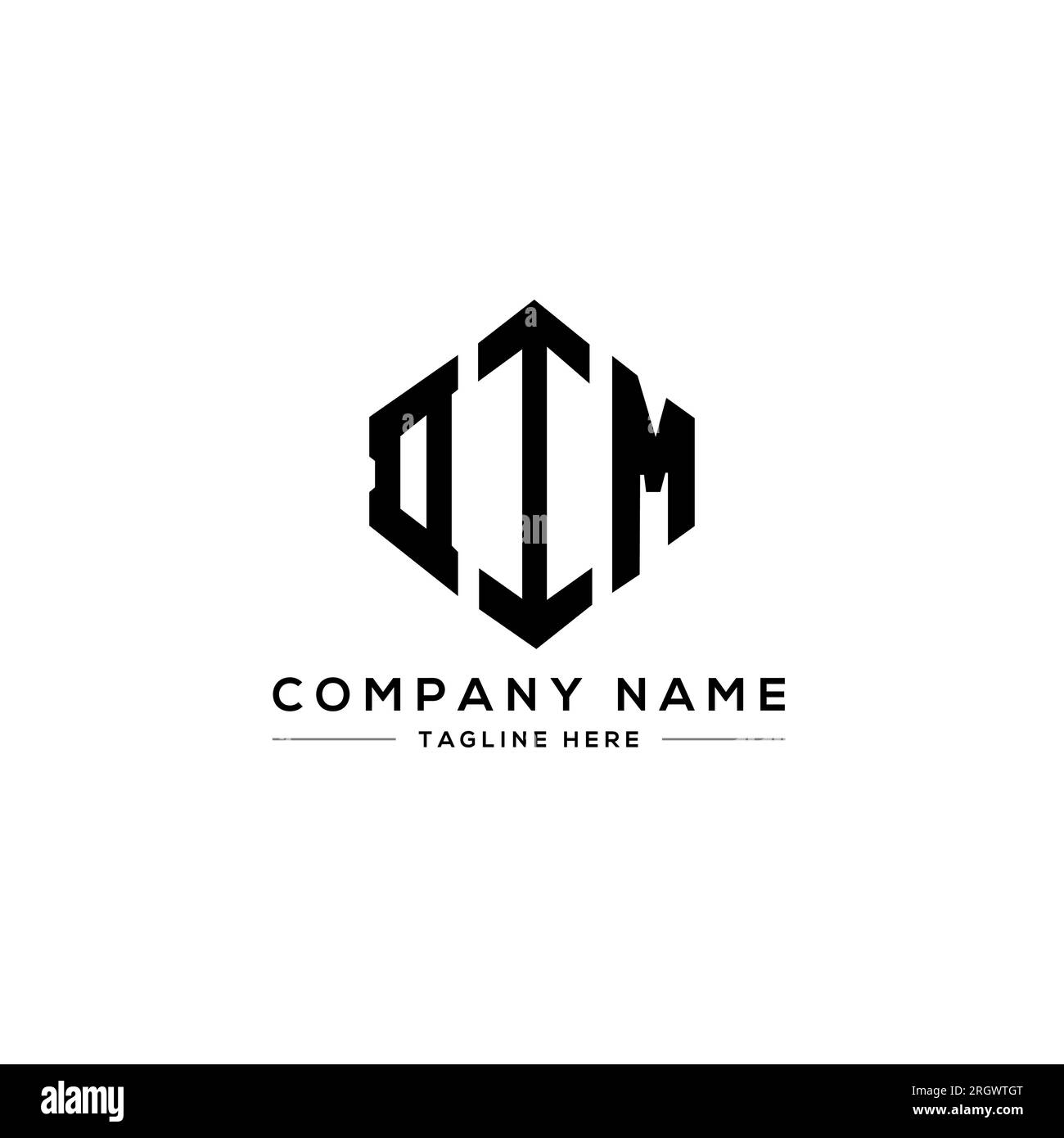 DIM letter logo design with polygon shape. DIM polygon and cube shape ...