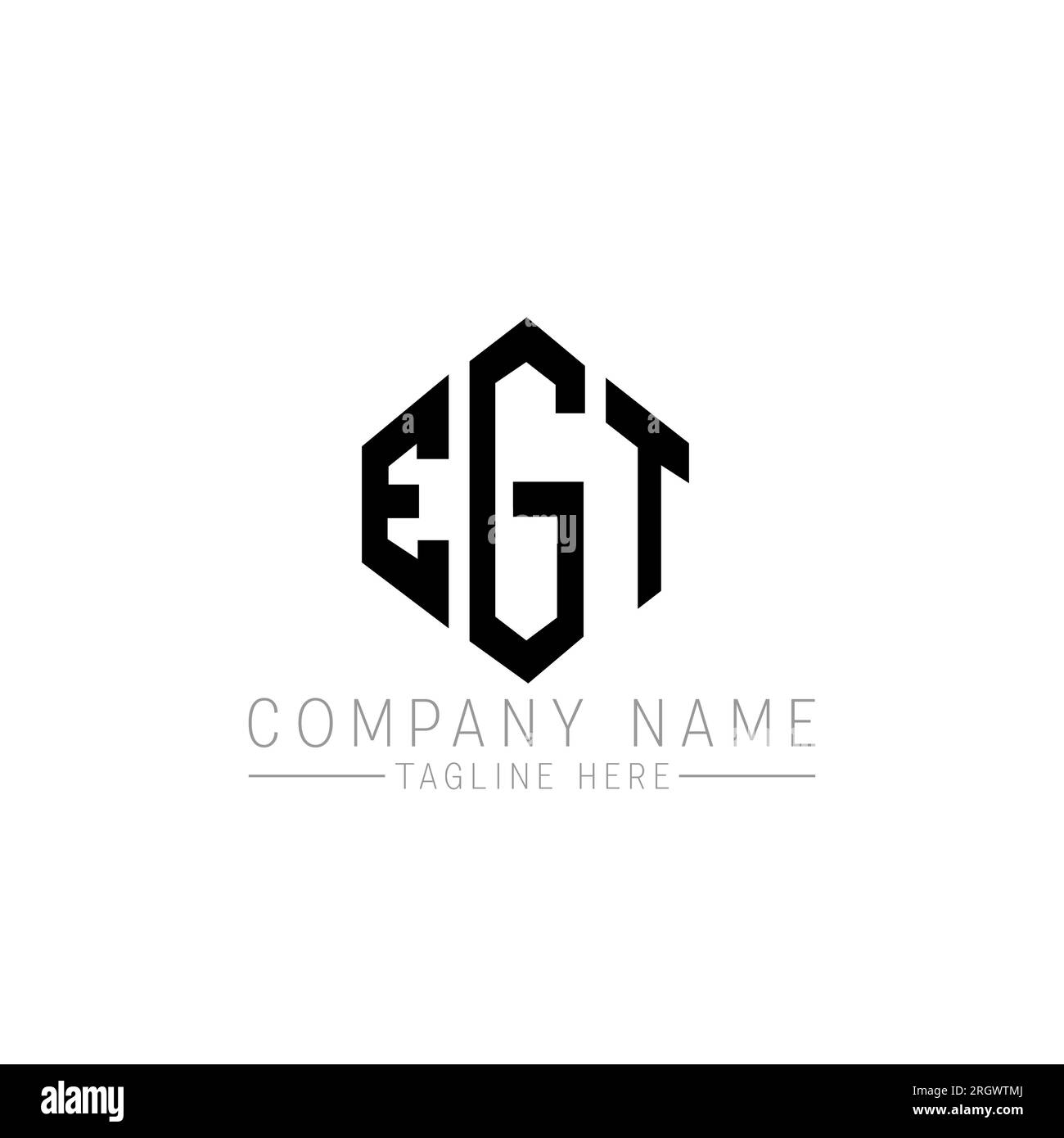 EGT letter logo design with polygon shape. EGT polygon and cube shape ...