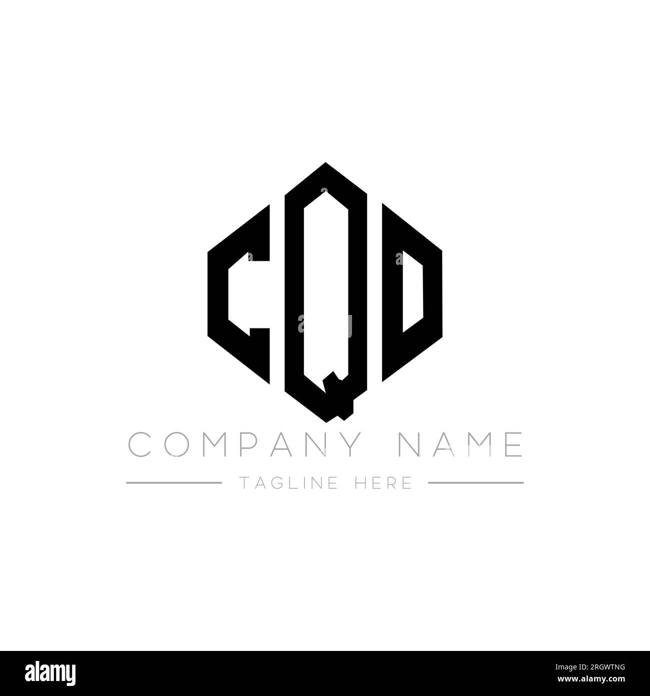 CQO letter logo design with polygon shape. CQO polygon and cube shape ...