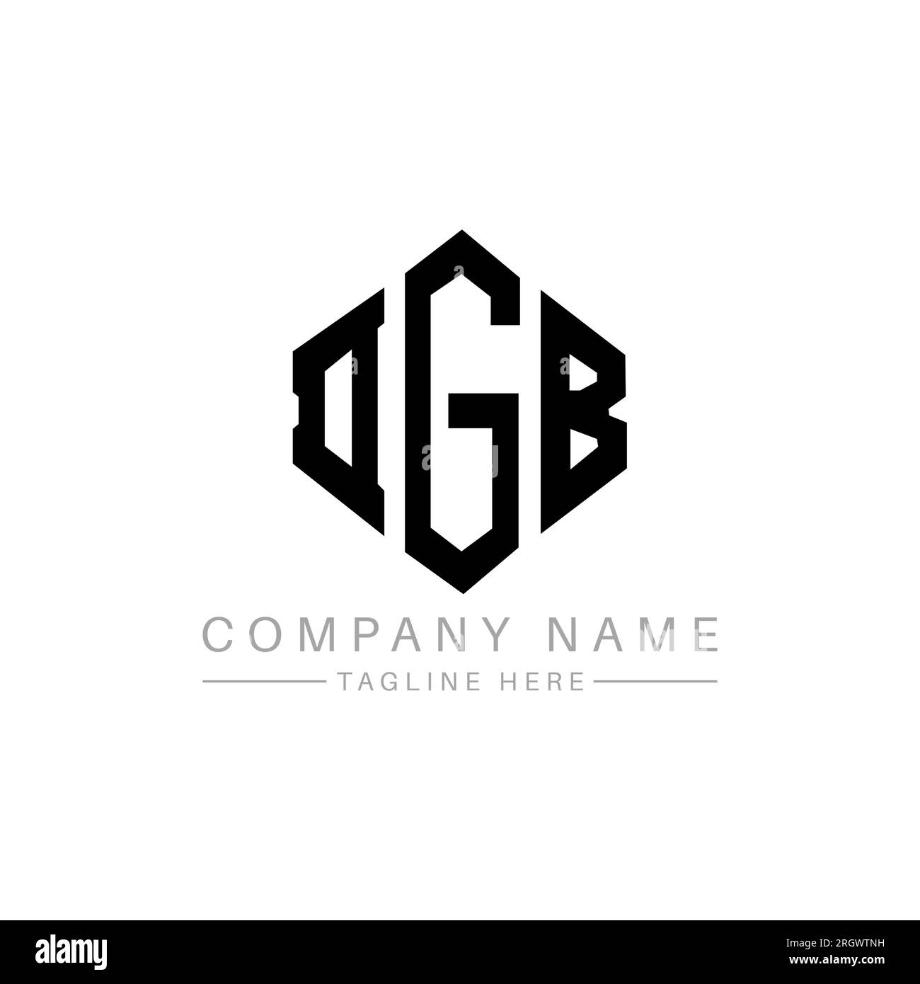 DGB letter logo design with polygon shape. DGB polygon and cube shape logo design. DGB hexagon ...