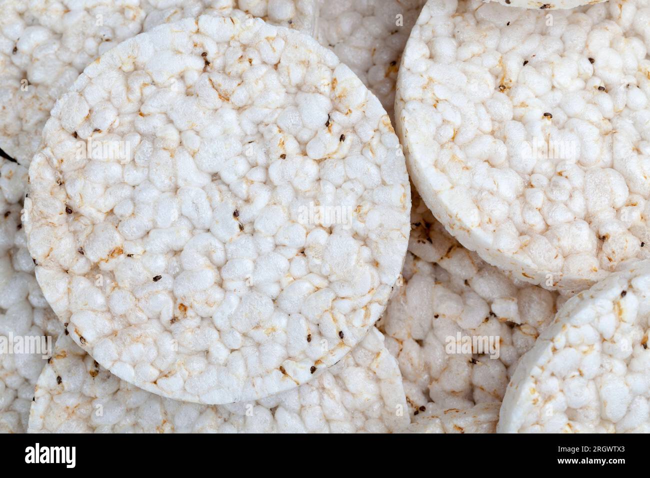 round rice loaves made from rice grains, processed rice from which ...