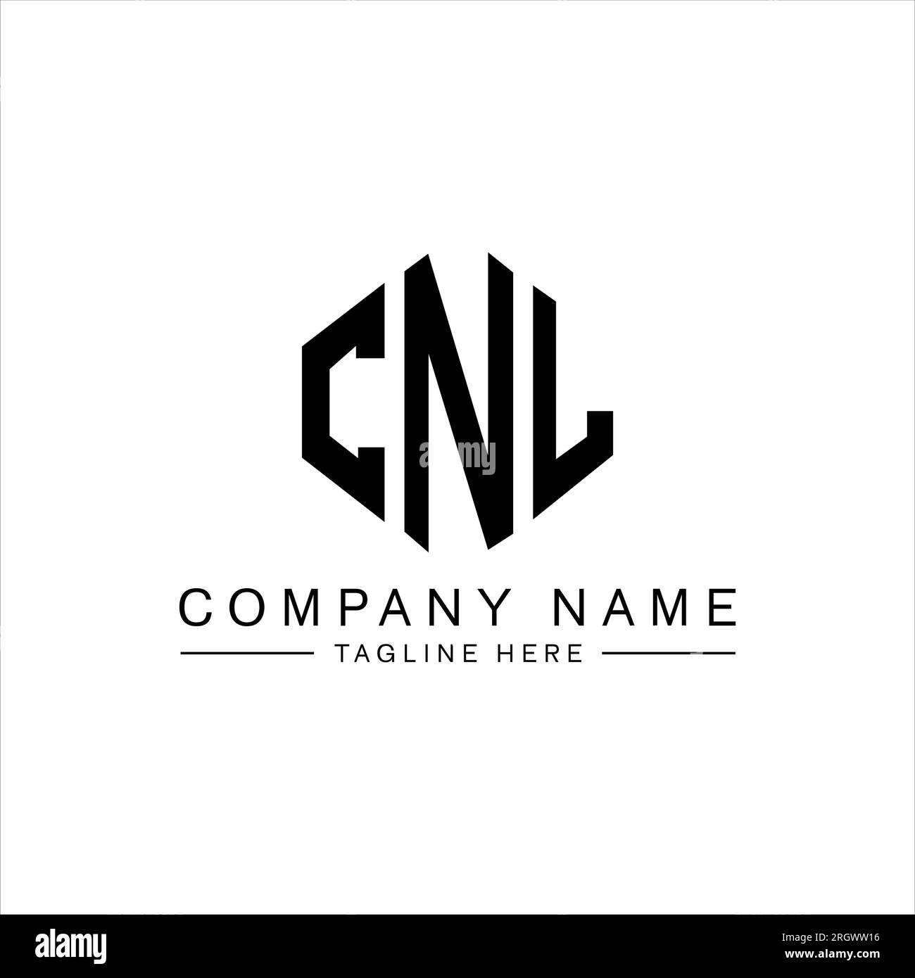 CNL letter logo design with polygon shape. CNL polygon and cube shape ...