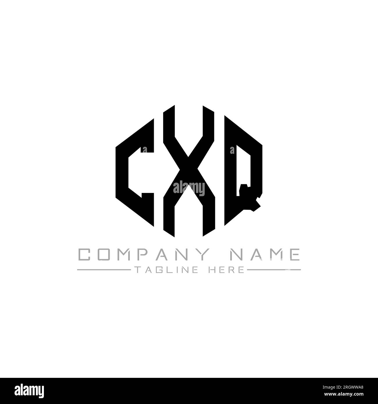 Cxq logo design Stock Vector Images - Alamy