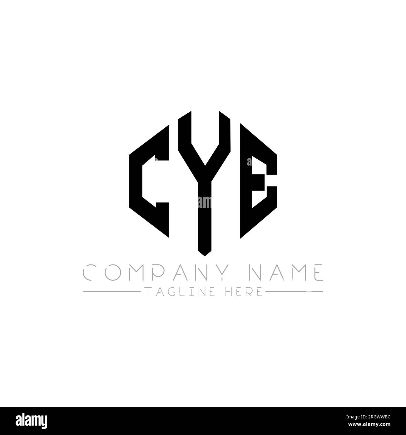 CYE letter logo design with polygon shape. CYE polygon and cube shape ...