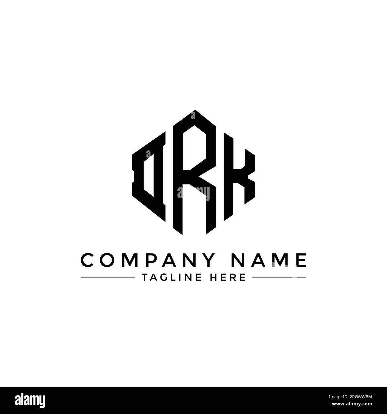 DRK letter logo design with polygon shape. DRK polygon and cube shape ...