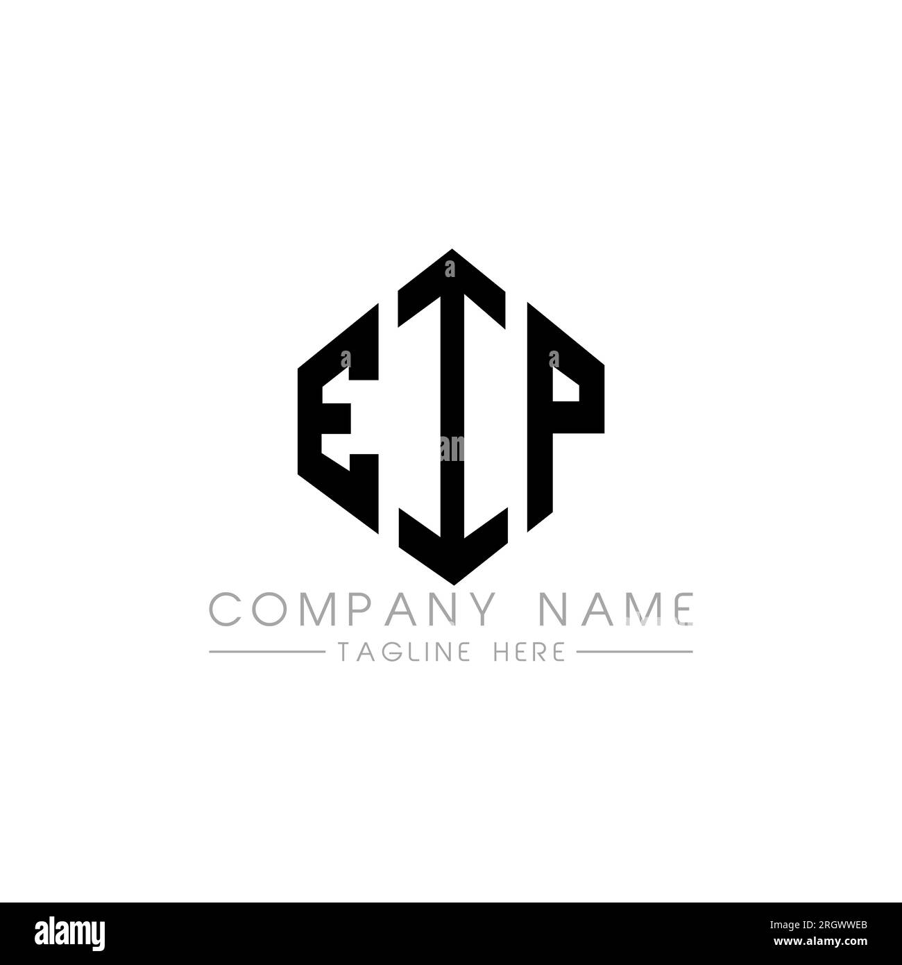 EIP letter logo design with polygon shape. EIP polygon and cube shape ...
