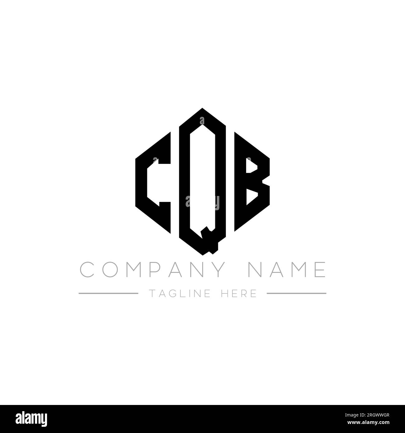 CQB letter logo design with polygon shape. CQB polygon and cube shape logo design. CQB hexagon ...
