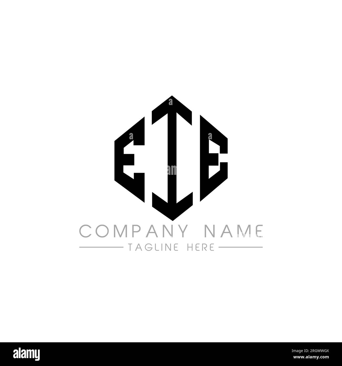 EIE letter logo design with polygon shape. EIE polygon and cube shape ...