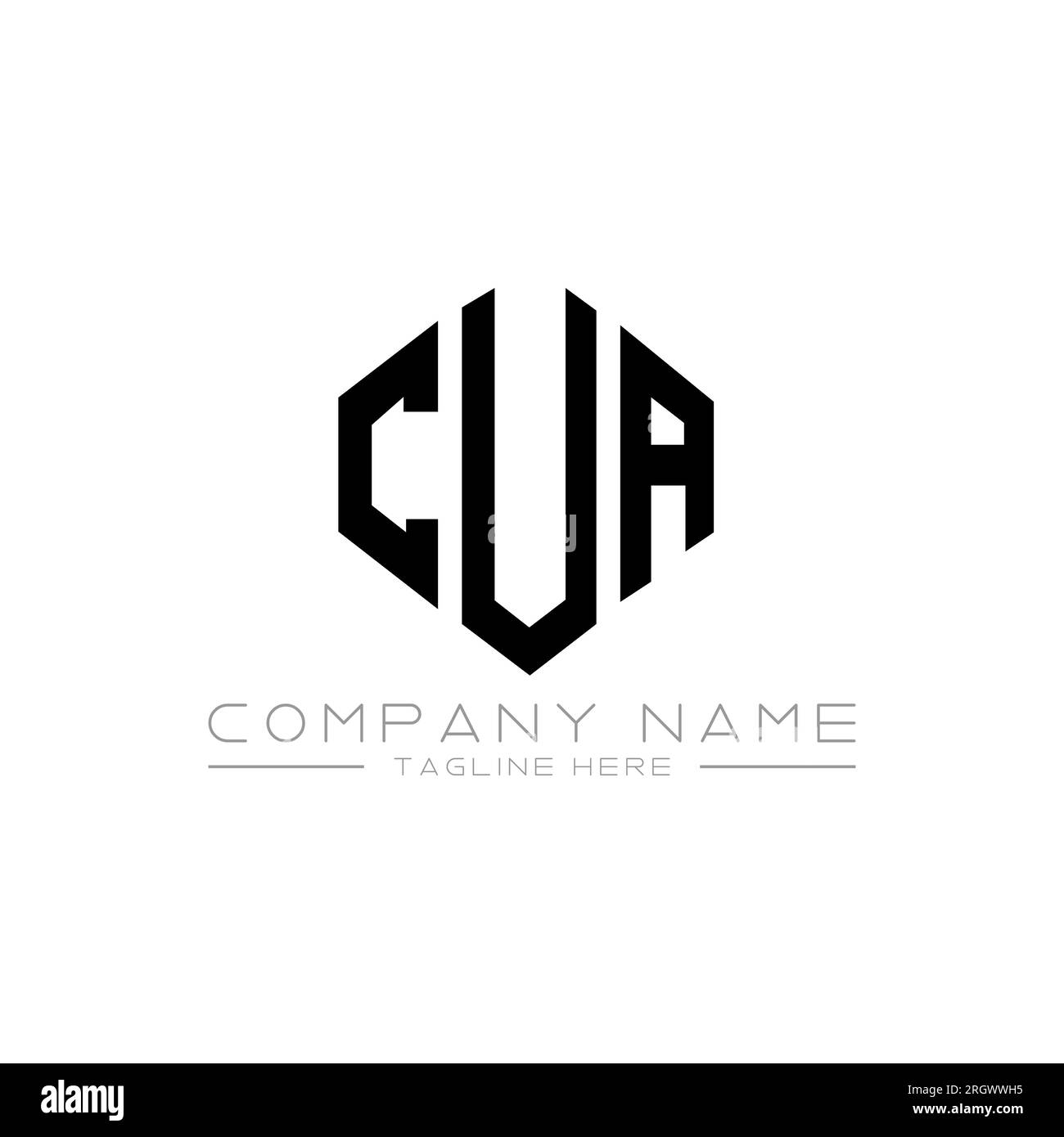 CUA letter logo design with polygon shape. CUA polygon and cube shape ...