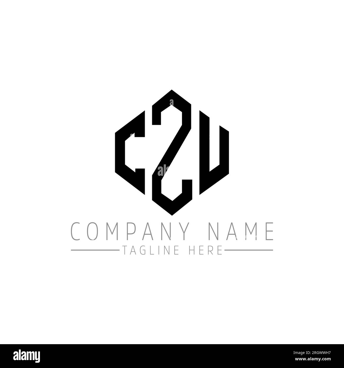 CZU letter logo design with polygon shape. CZU polygon and cube shape ...