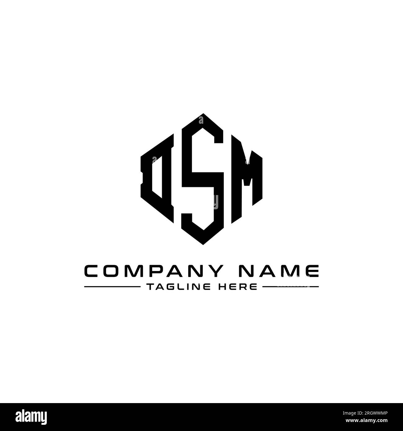 DSM letter logo design with polygon shape. DSM polygon and cube shape ...