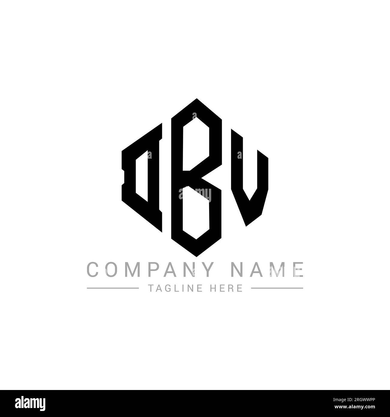 DBV letter logo design with polygon shape. DBV polygon and cube shape ...