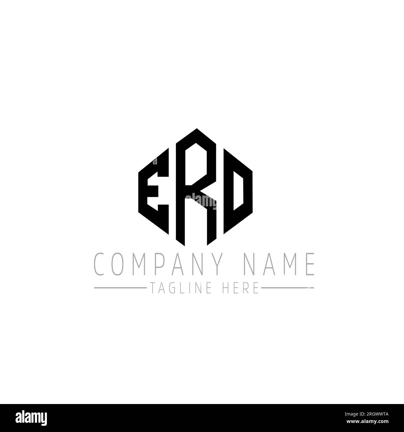 ERO letter logo design with polygon shape. ERO polygon and cube shape ...
