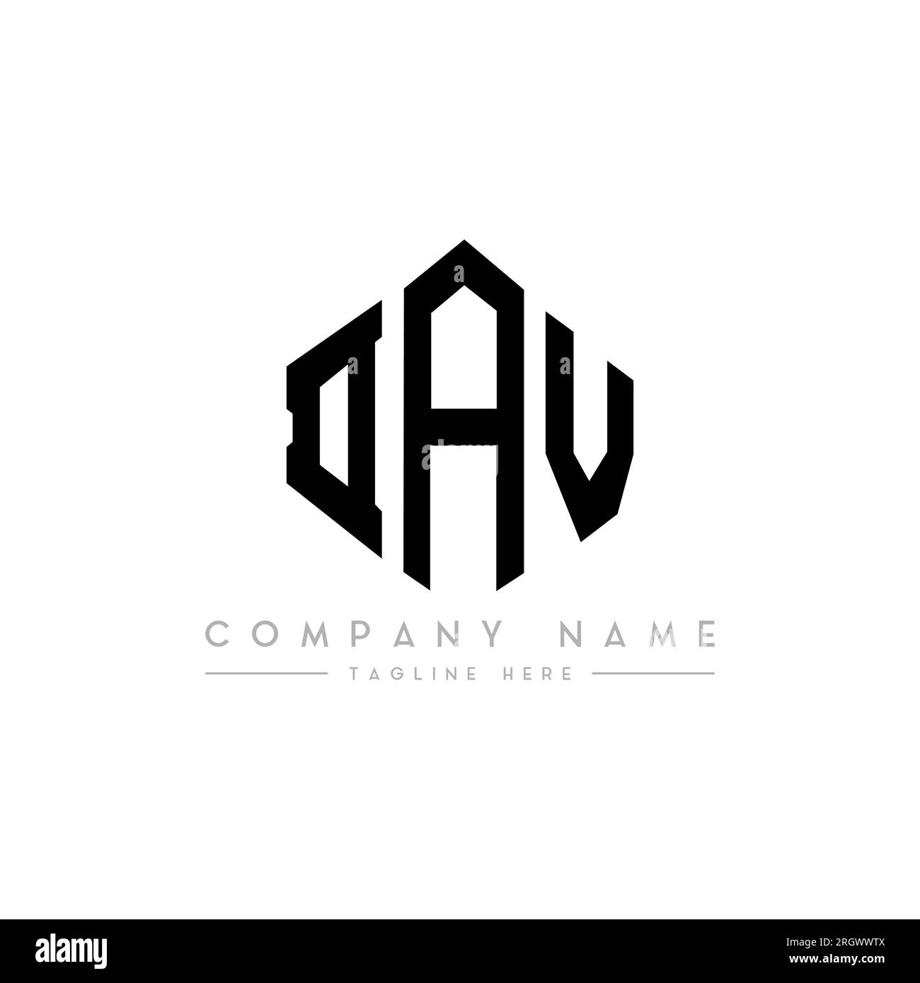 Dav Letter Logo Design With Polygon Shape Dav Polygon And Cube Shape Logo Design Dav Hexagon