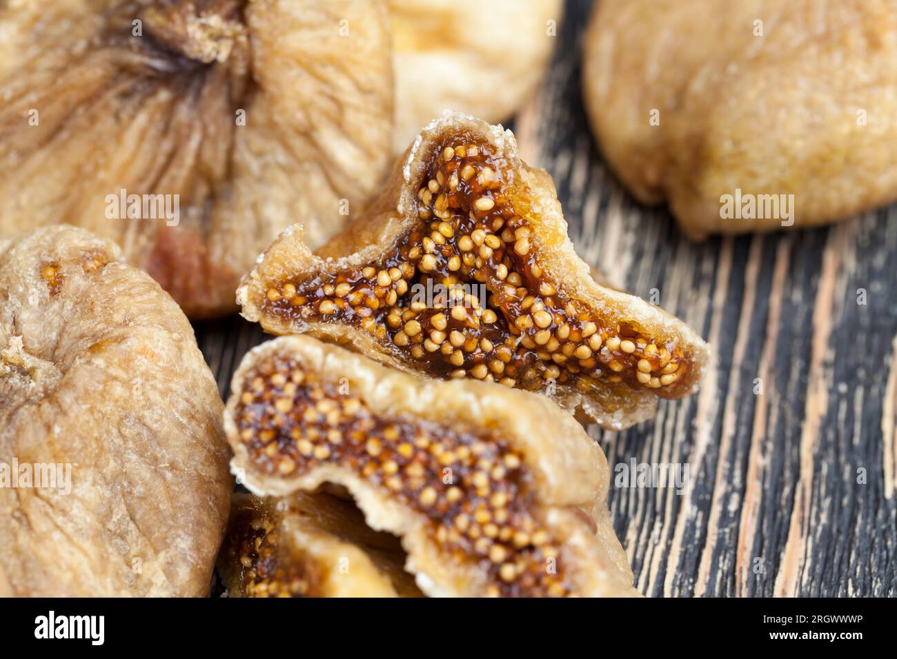 yellow shriveled figs dried to give sweetness, traditional oriental ...