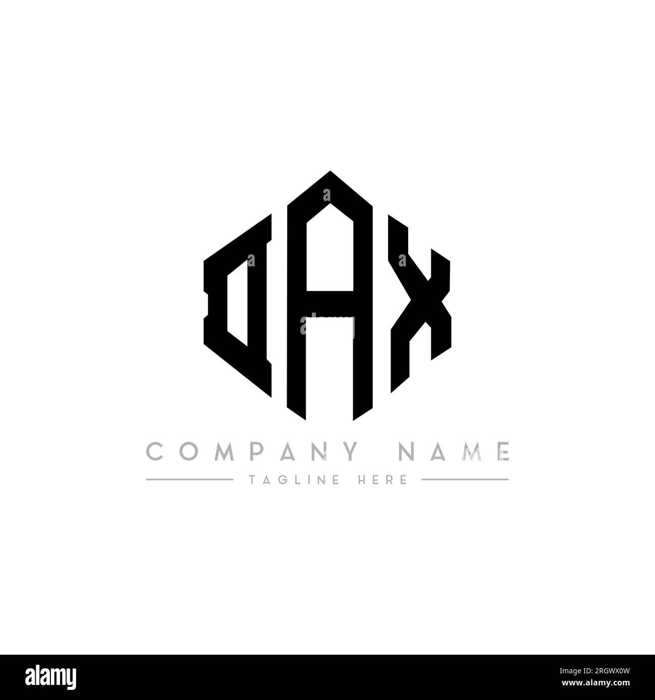 Dax Letter Logo Design With Polygon Shape Dax Polygon And Cube Shape