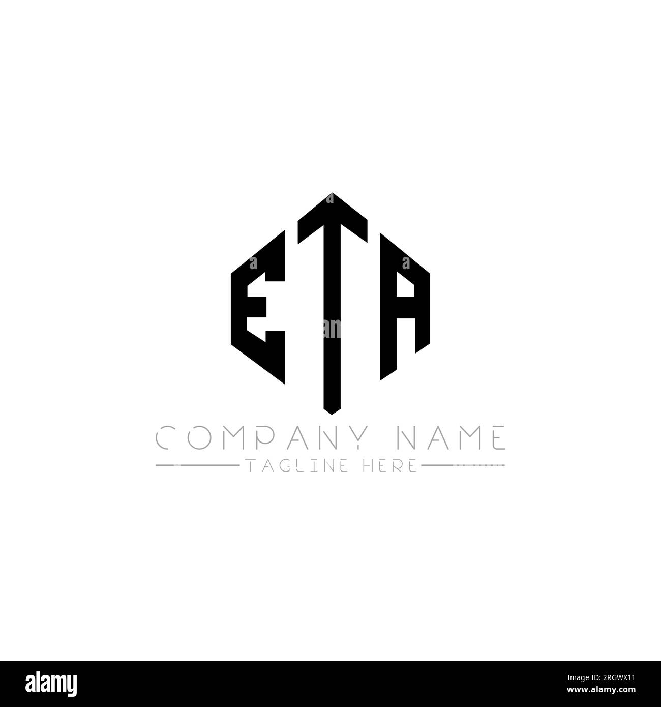 ETA letter logo design with polygon shape. ETA polygon and cube shape ...