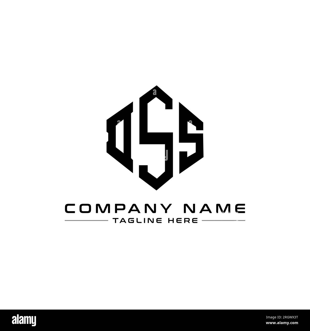 DSS letter logo design with polygon shape. DSS polygon and cube shape ...