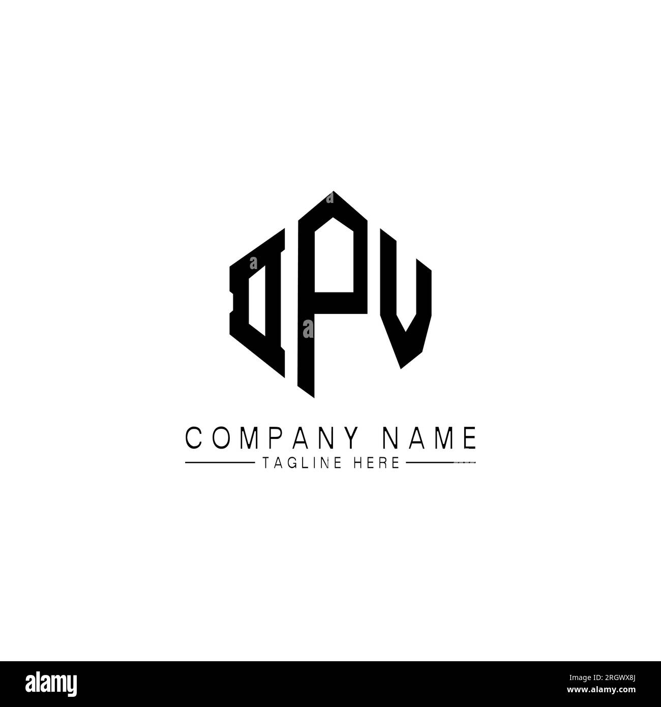 DPV letter logo design with polygon shape. DPV polygon and cube shape ...