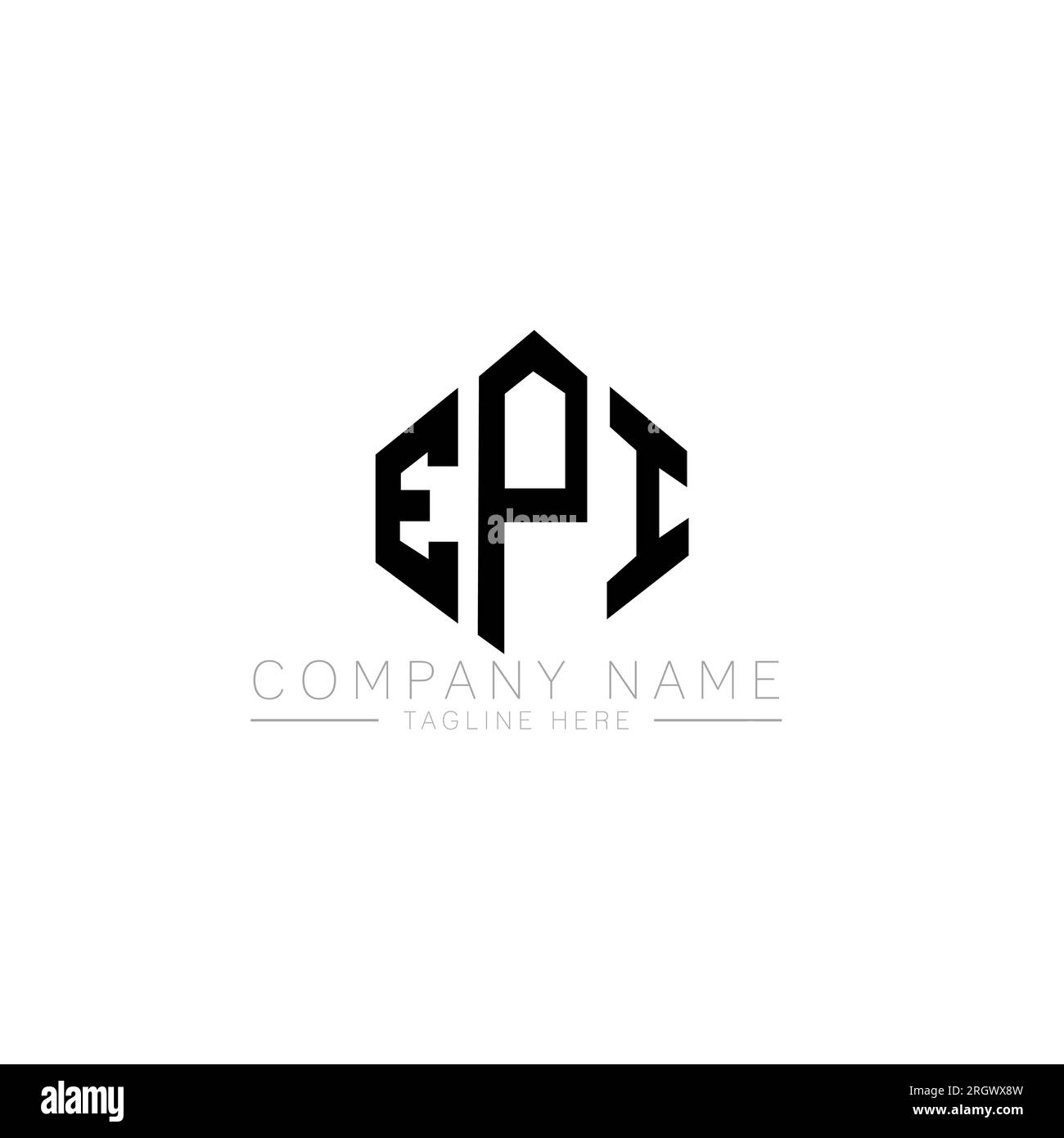 EPI letter logo design with polygon shape. EPI polygon and cube shape ...