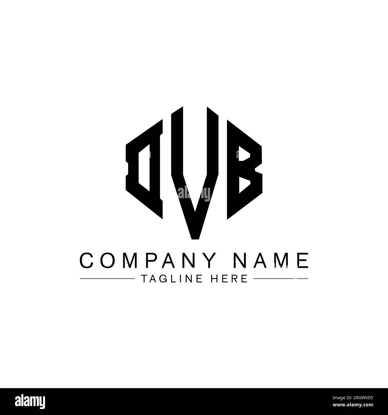 DVB letter logo design with polygon shape. DVB polygon and cube shape ...