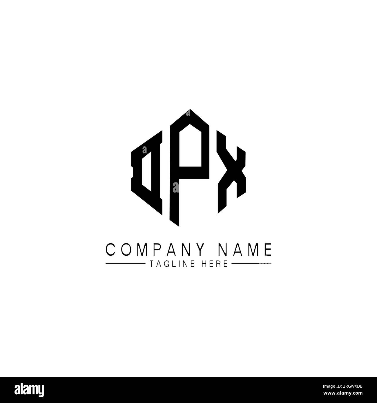 DPX letter logo design with polygon shape. DPX polygon and cube shape ...