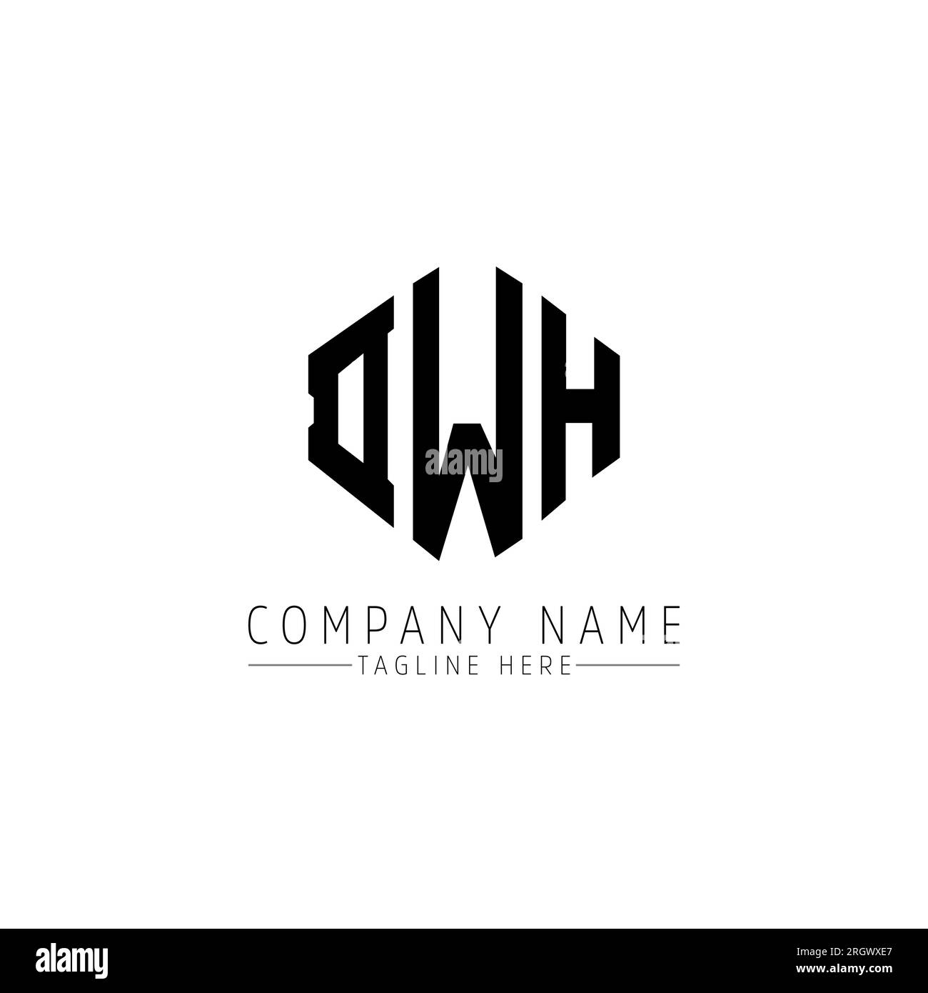 Dwh logo design Stock Vector Images - Alamy