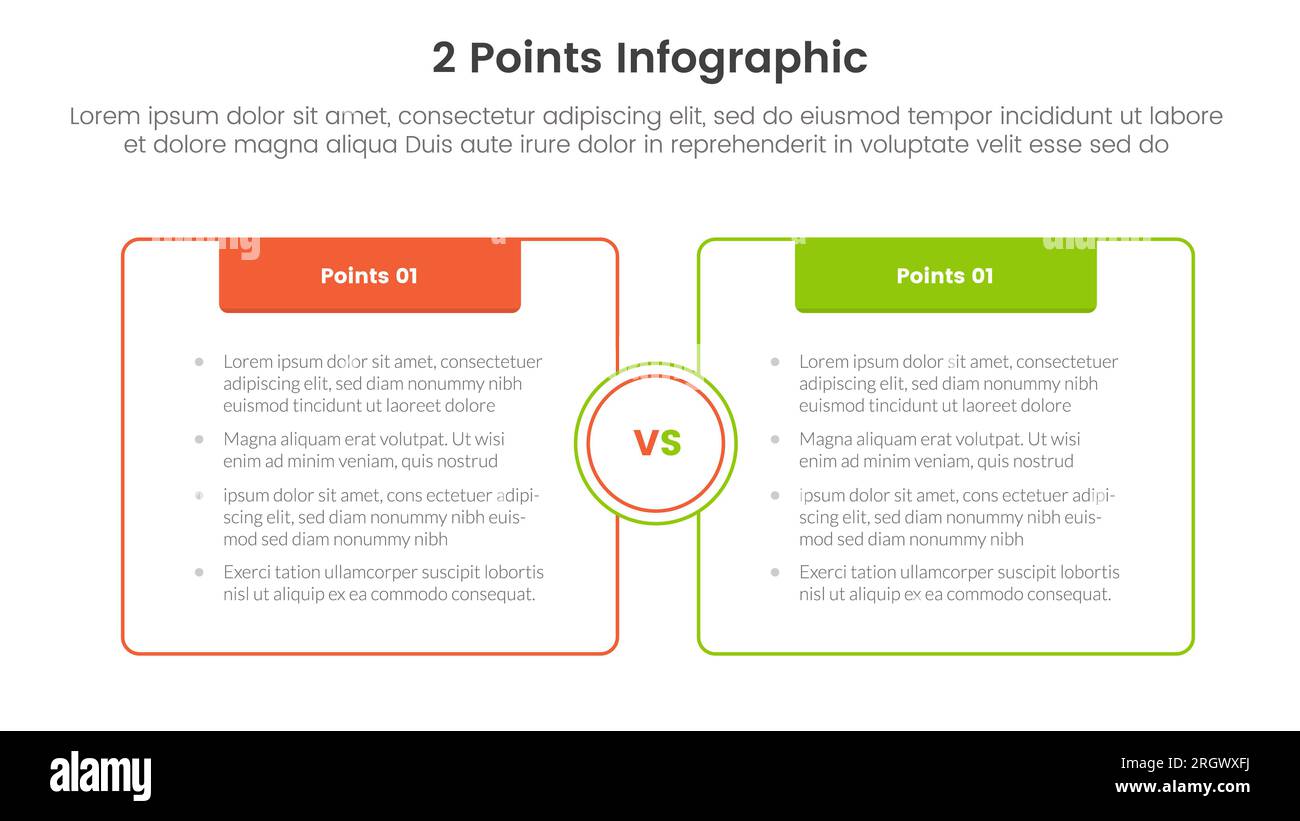versus or compare and comparison concept for infographic template ...