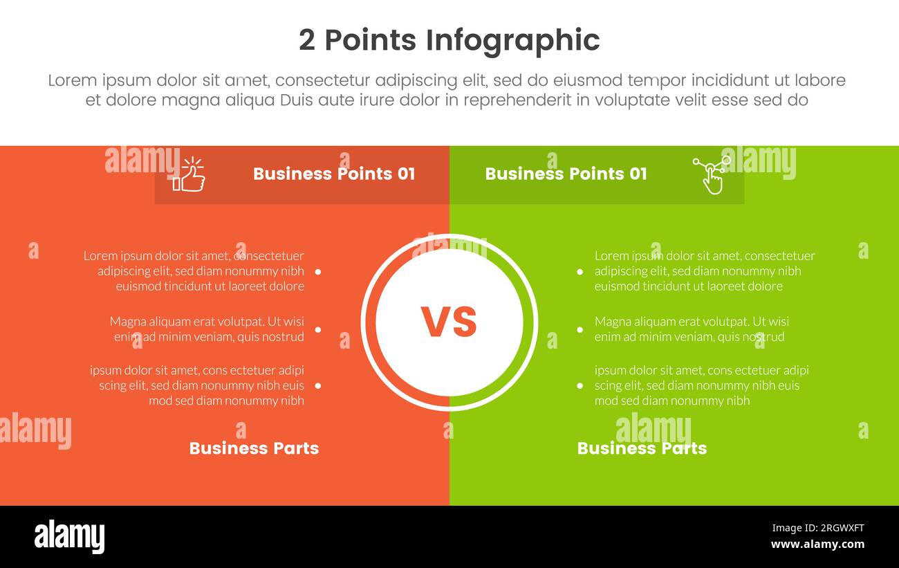 versus or compare and comparison concept for infographic template ...