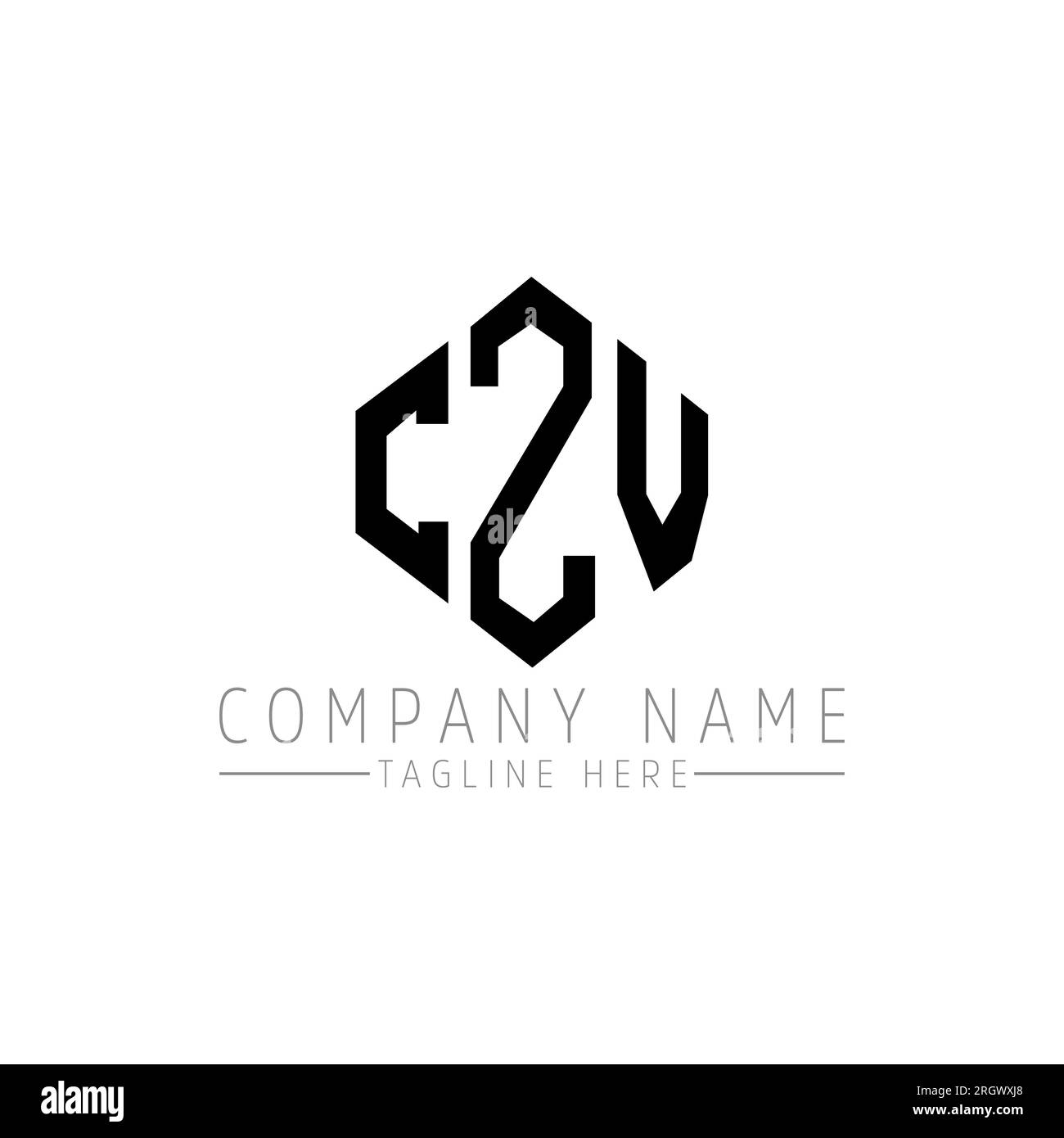 CZV letter logo design with polygon shape. CZV polygon and cube shape ...